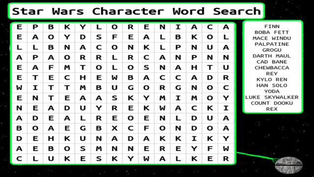 Star Wars Word Search – The Bridge