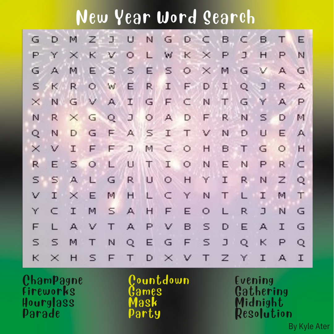 New Years Word Search – The Bridge