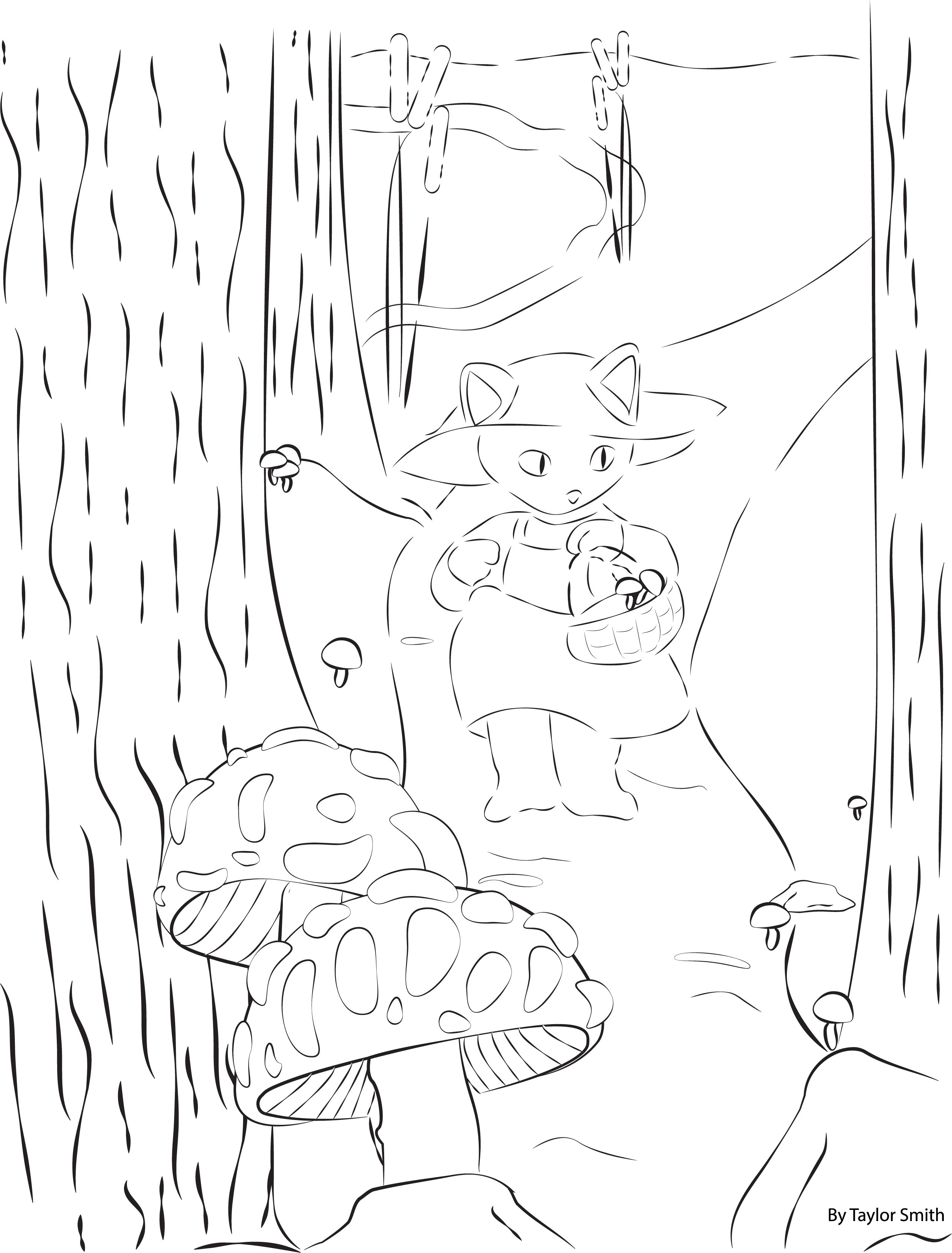 Fall Forest Coloring Page – The Bridge